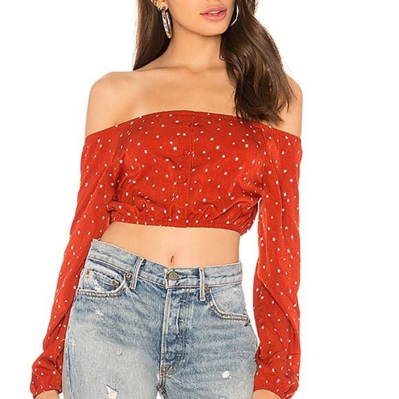 by the way. | Tops | Revolve By The Way Regan Crop Top In Rust Star ...